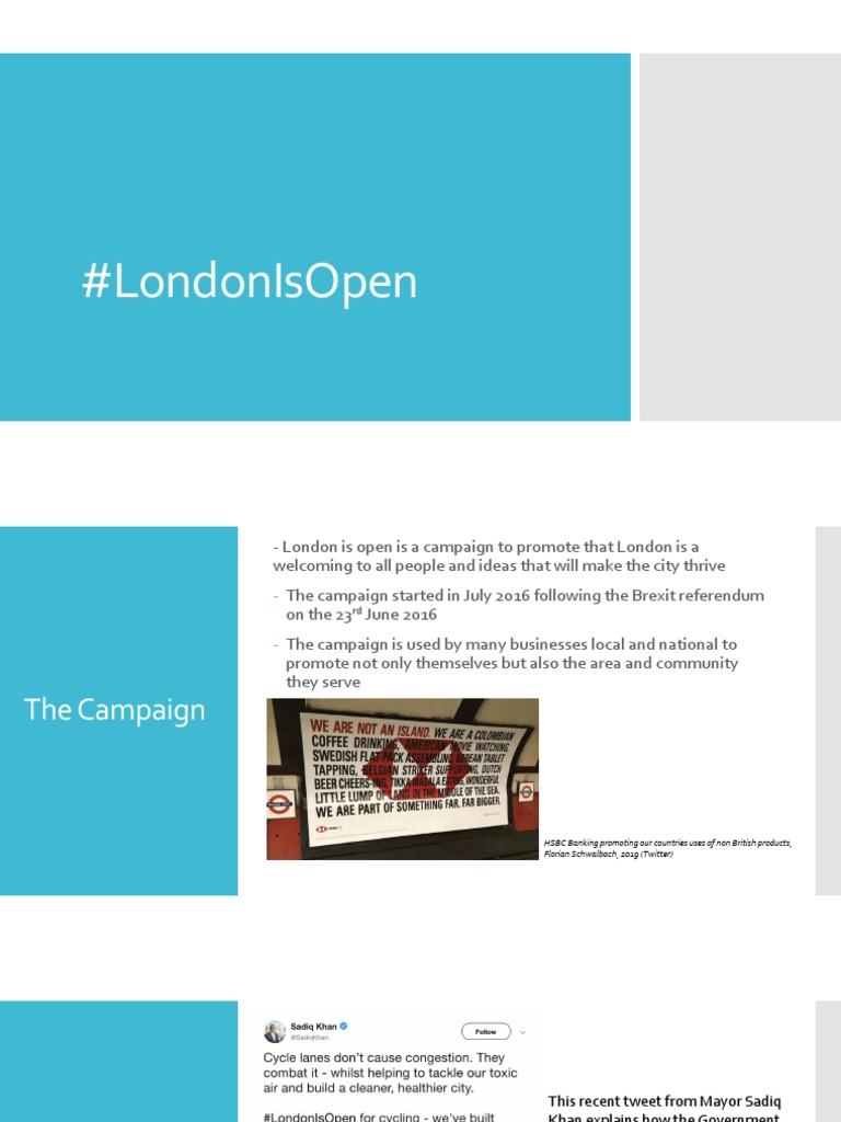 London Is Open Pres | PDF | Hashtag | Billboard