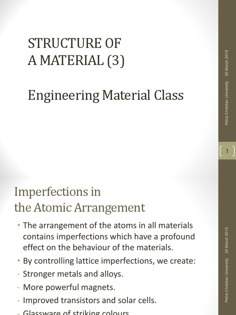 Lecture4 Structure of Material | PDF | Dislocation | Crystallographic ...