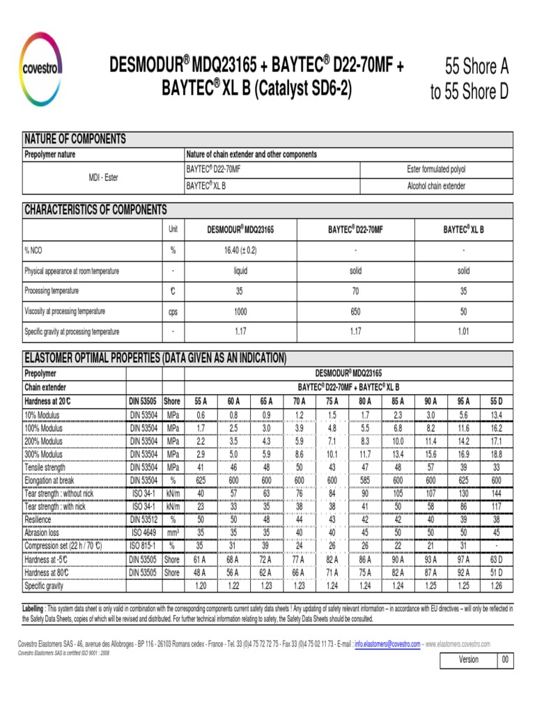 DESMODUR MDQ23165+BAYTEC D22-70MF+BAYTEC XL B (SD6-2) Ang Ind0 | PDF ...