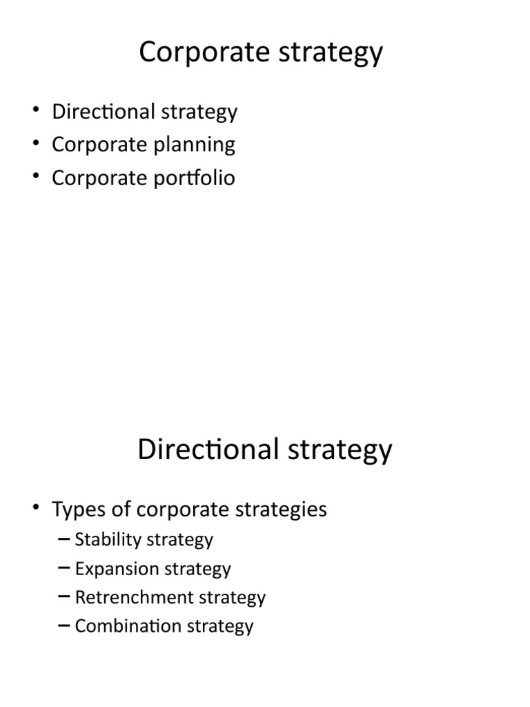 Types of Corporate Strategies Explained | PDF | Mergers And ...