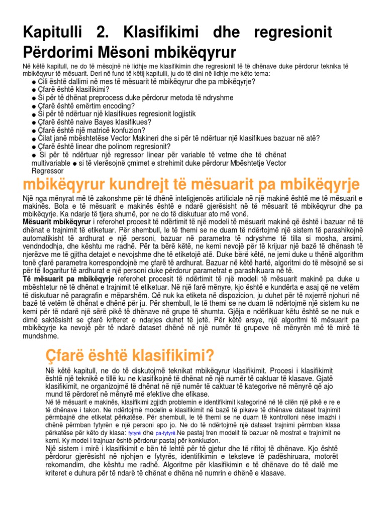 Chapter 2 Shqip - Classification and Regression Using Supervised ...