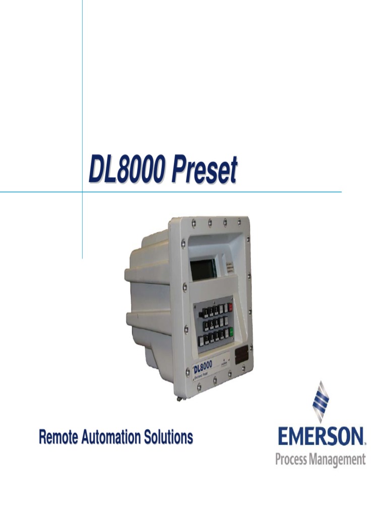 Presentación DL8000 PDF | PDF | Automation | Flow Measurement