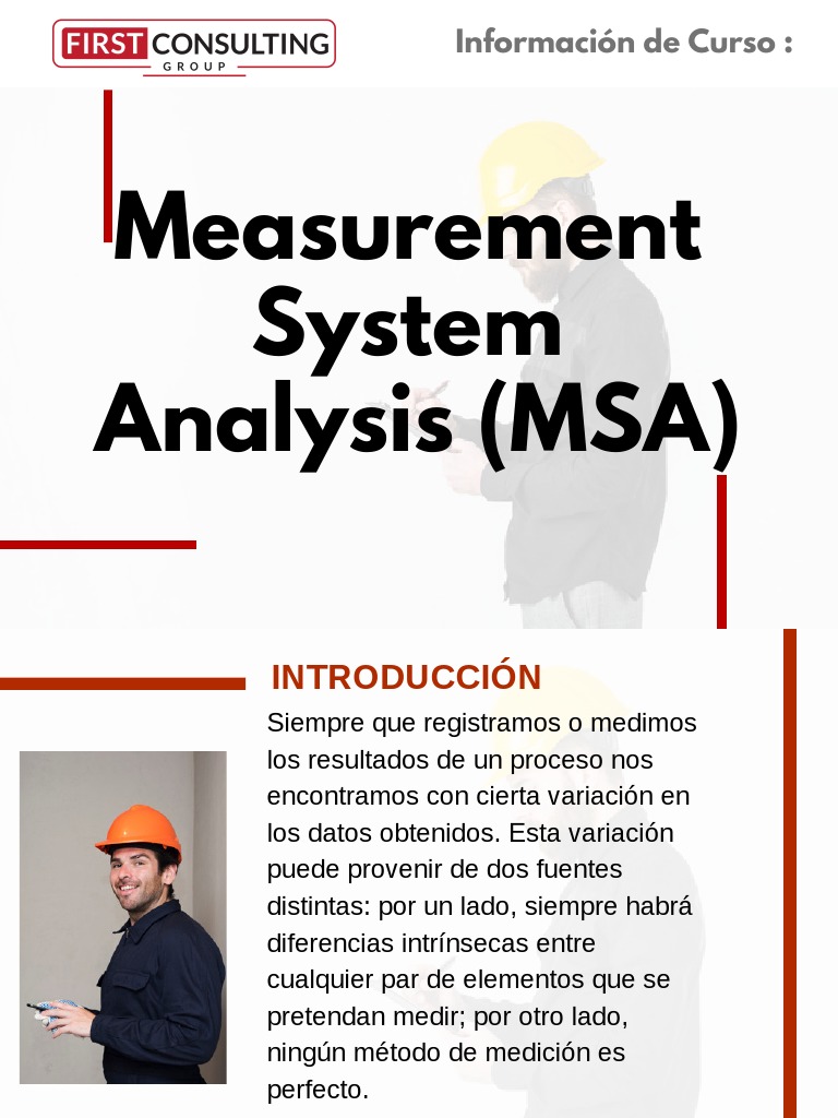 Curso Measurement System Analysis (MSA) | PDF | Ciudad de México | Cognición