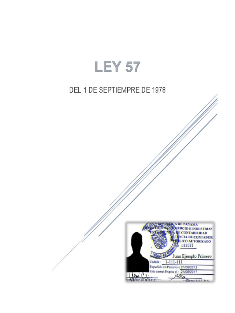 Ley 57 | PDF | Contador | Contabilidad