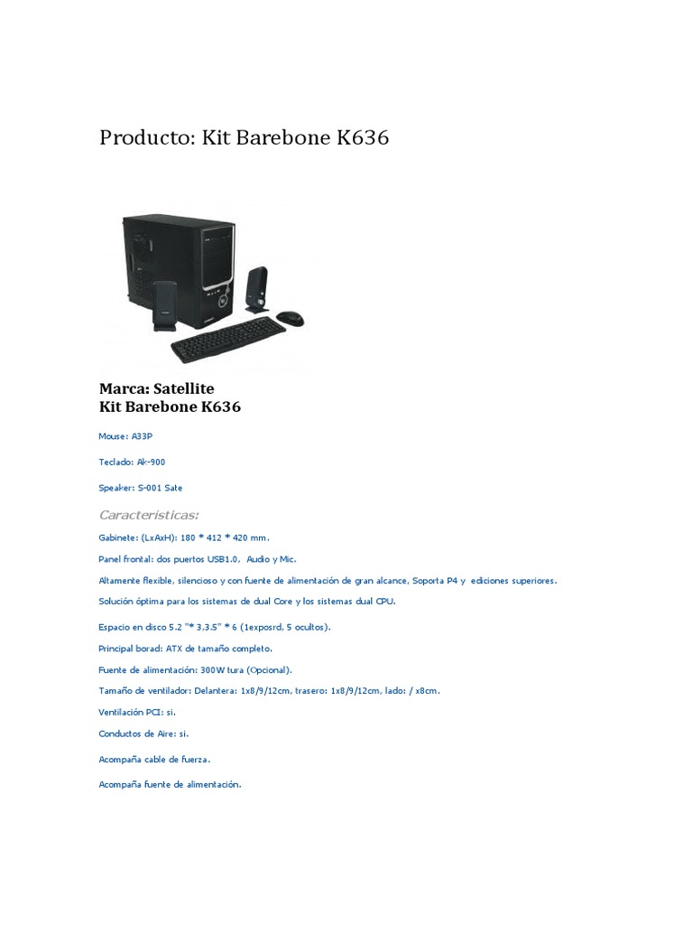 Gabinete Satellite | PDF | CD ROM | DVD