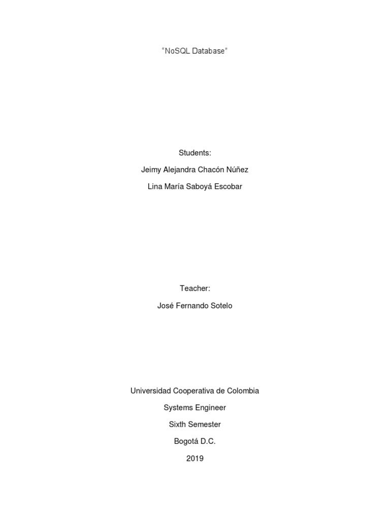 NoSQL Database | PDF | No Sql | Scalability NoSQL Database | PDF | No Sql | Scalability