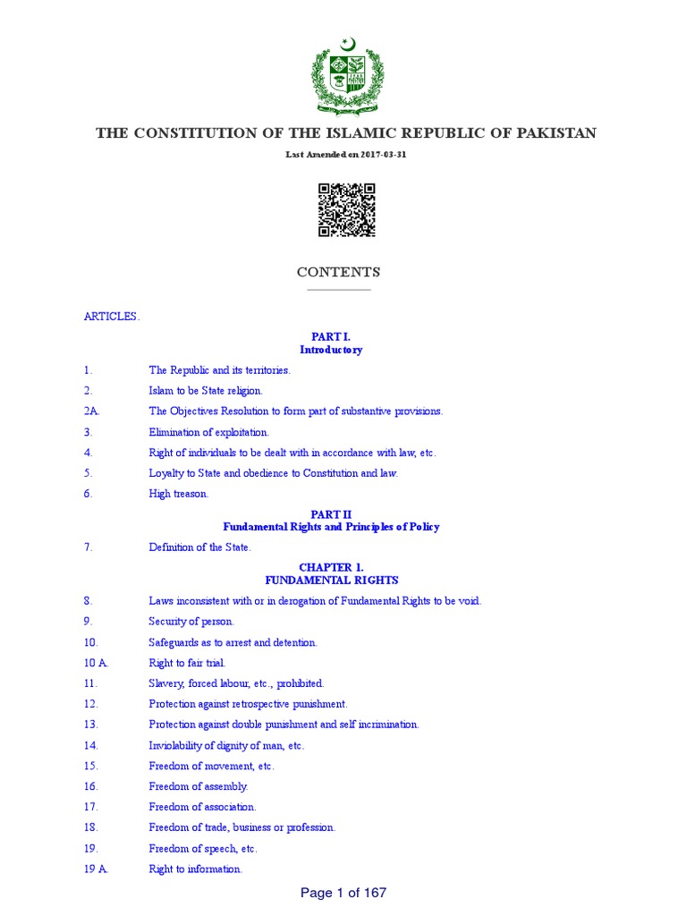 Constitution of Pakistan 1973 PDF | PDF | Supreme Courts | Government ...