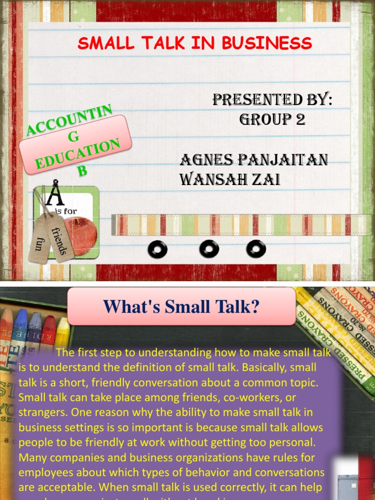 Business Small Talk Guide | PDF | Conversation | Psychological Concepts