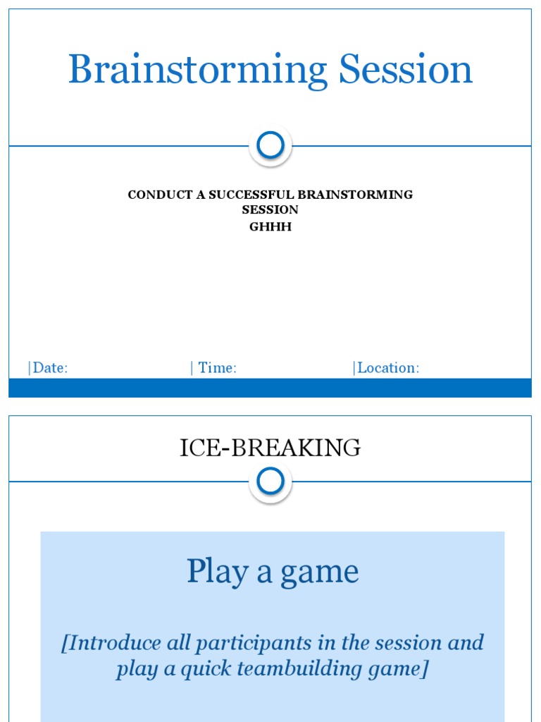Effective Brainstorming Session Guide | PDF
