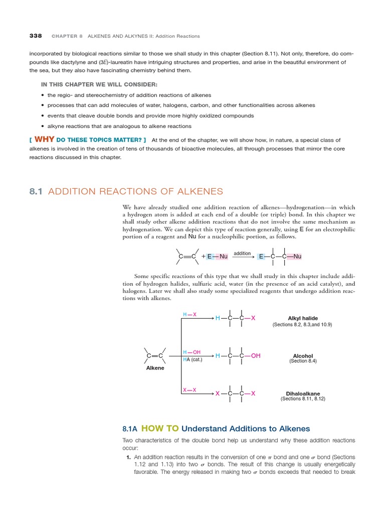 Electrophilic Addition Reaction of Alkenes PDF | PDF | Alkene ...