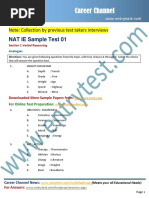 Gat Sample Test 02 | PDF | English Language | Interest