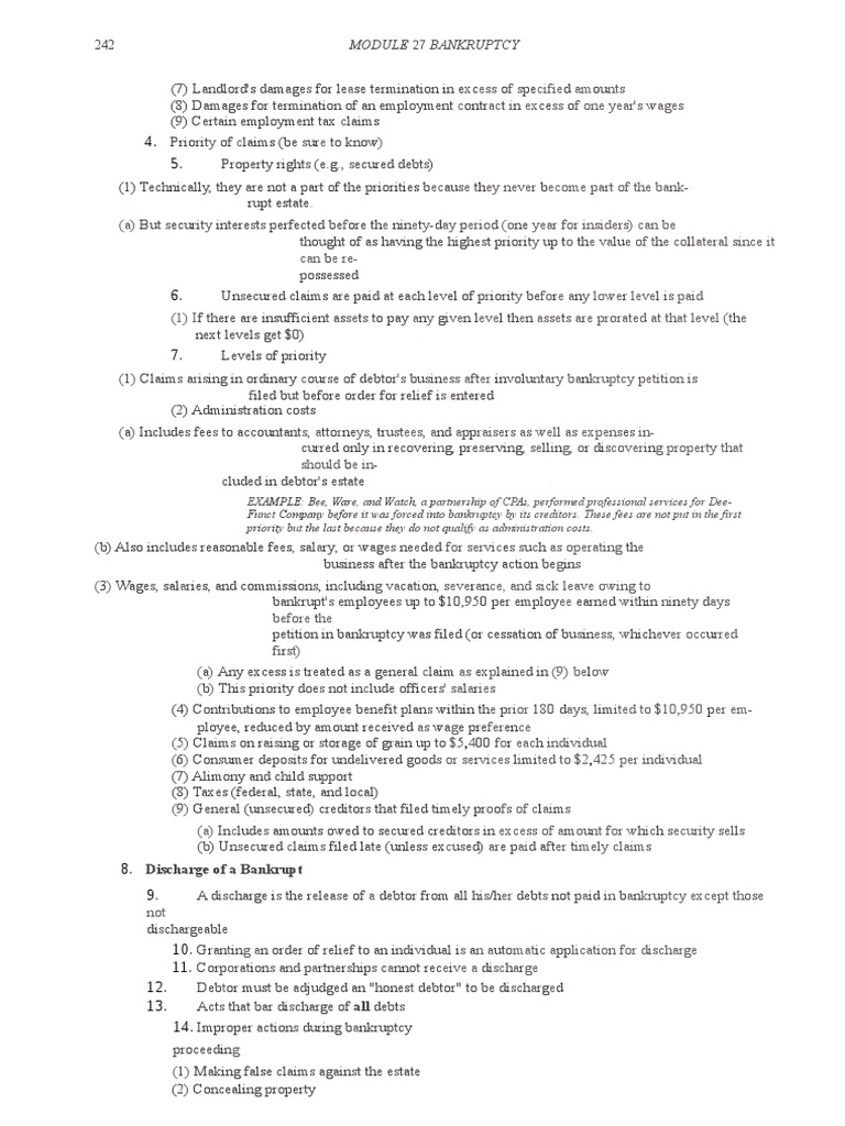 B Nkruptcy: Discharge of A Bankrupt | PDF | Bankruptcy | Liability ...