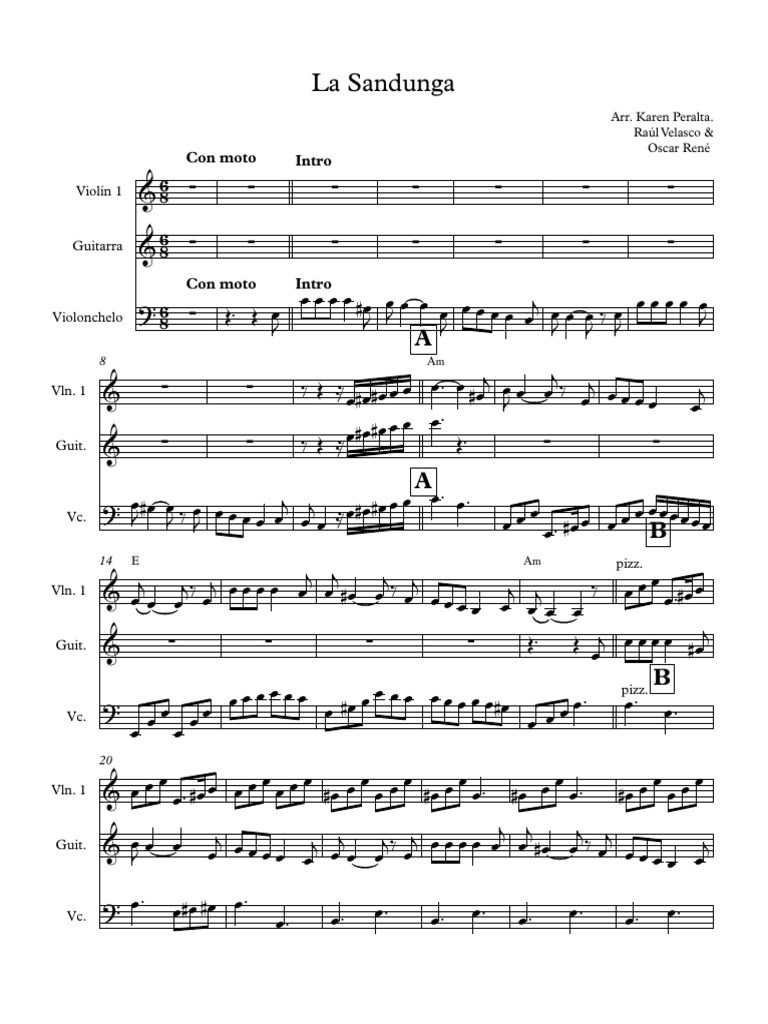 La Sandunga Partitura Completa PDF | PDF
