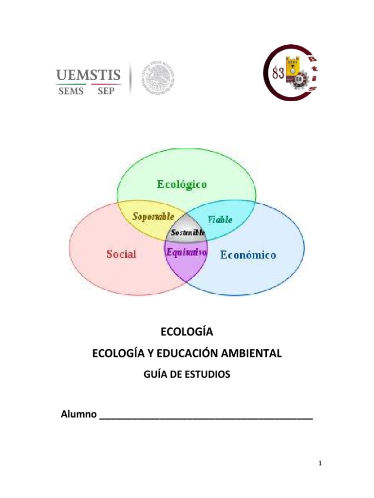 Ecología Ecología Y Educación Ambiental: Guía De Estudios | Desarrollo ...