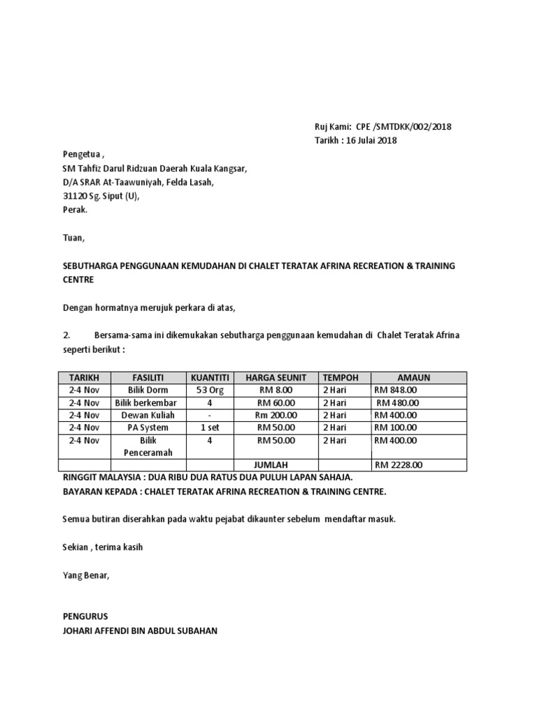 Sebutharga Afrina 2018 | PDF