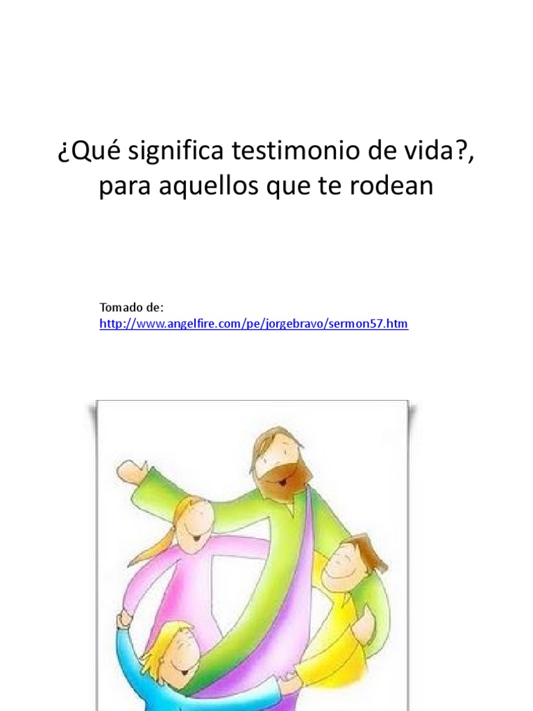 Qué Significa Testimonio de Vida PDF | PDF | Testimonio | Fe