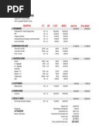 Rate Build Up Template | PDF | Building Engineering | Engineering