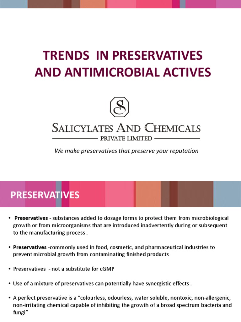 Trends in Cosmetic Preservatives | PDF | Cosmetics | Formaldehyde