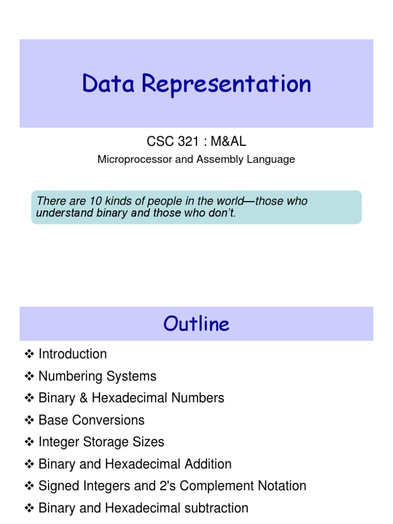 Lec 01-DataRepresentation Part 1 | PDF | Decimal | Integer (Computer Science)