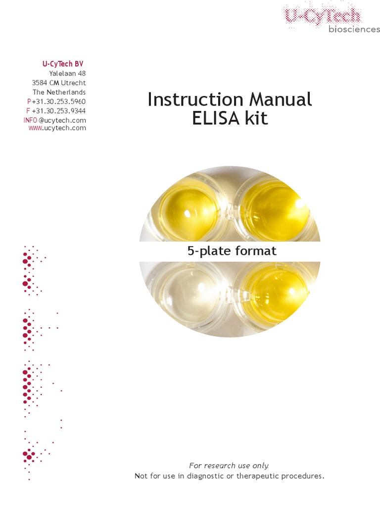 Instruction Manual ELISA Kit: 5-Plate Format | PDF | Elisa | Cell Biology