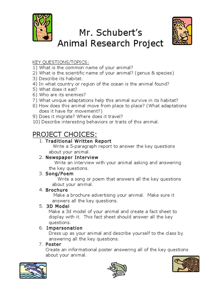 Animal Research Project Guidelines | PDF