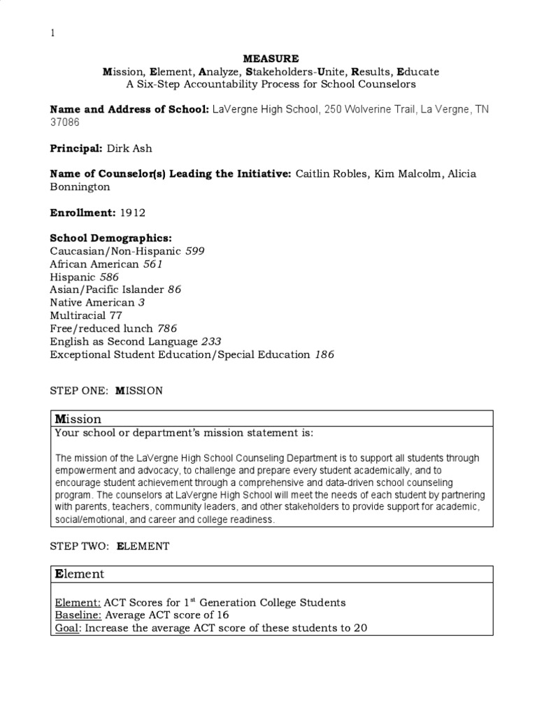 Measure Form | PDF | School Counselor | Mentorship