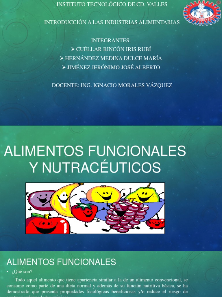 Alimentos Funcionales y Nutraceúticos | PDF | Comida funcional | Dieta