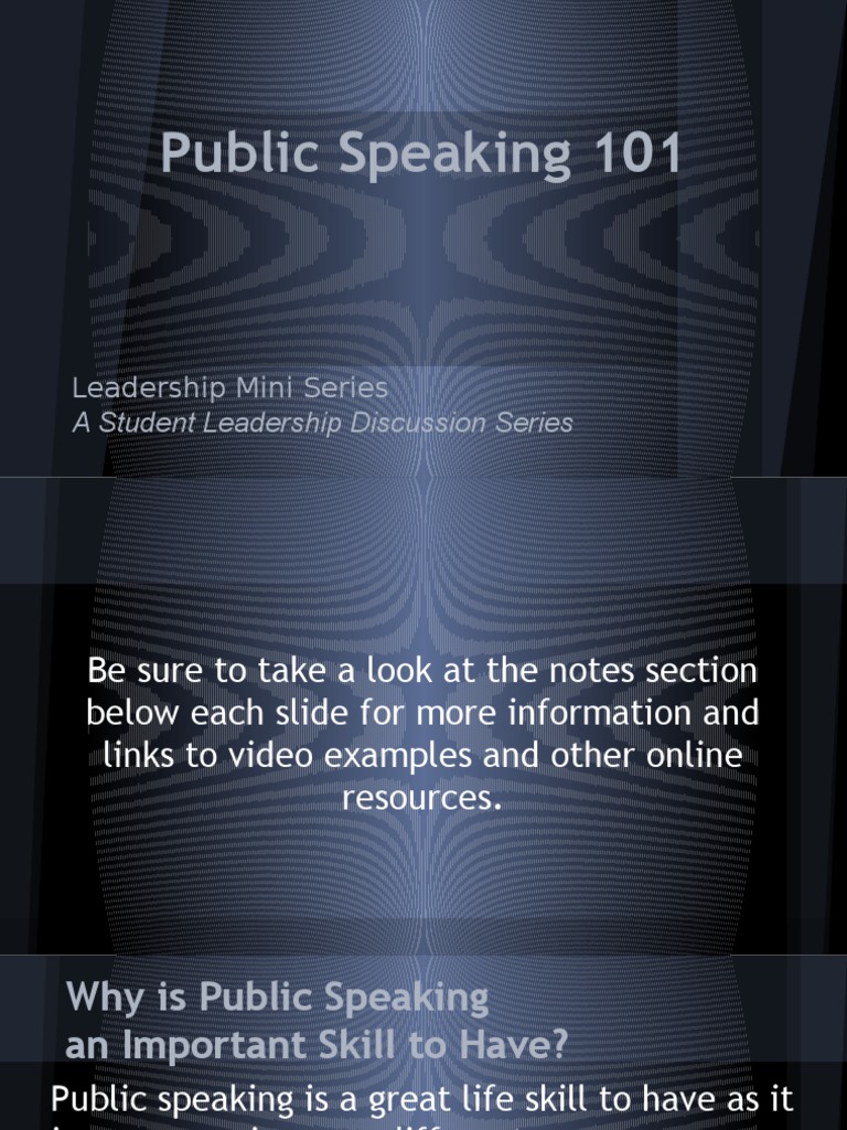 Public Speaking 101 | PDF | Public Speaking | Communication