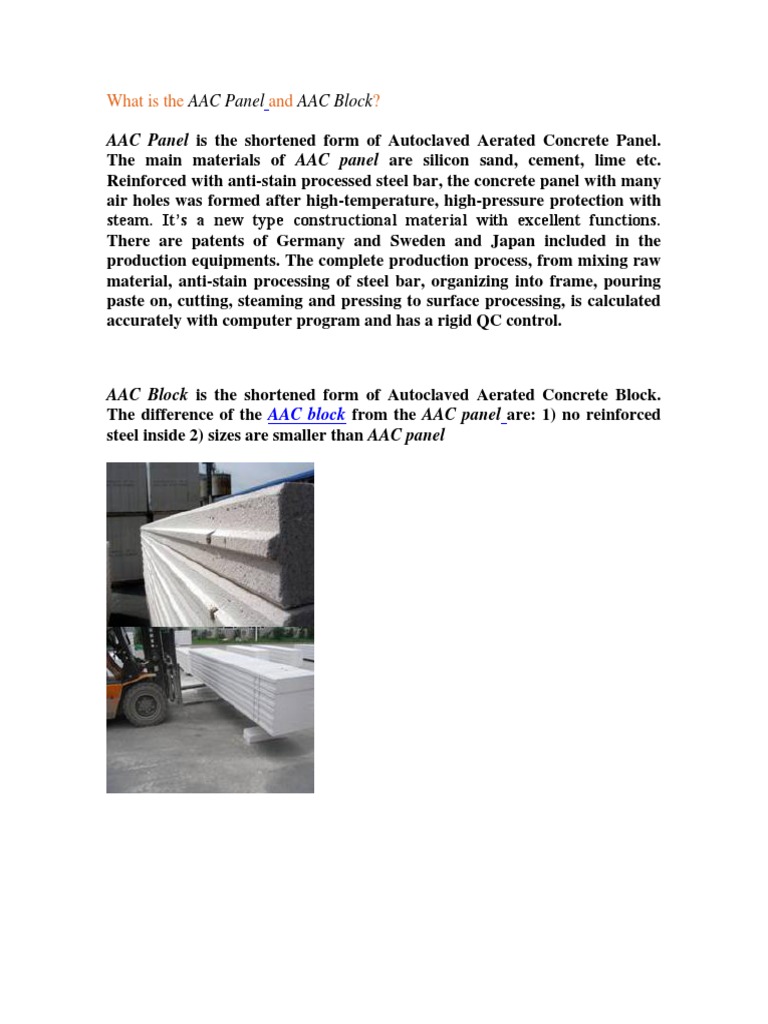 Overview of AAC Panels and Blocks | PDF | Structural Engineering | Concrete