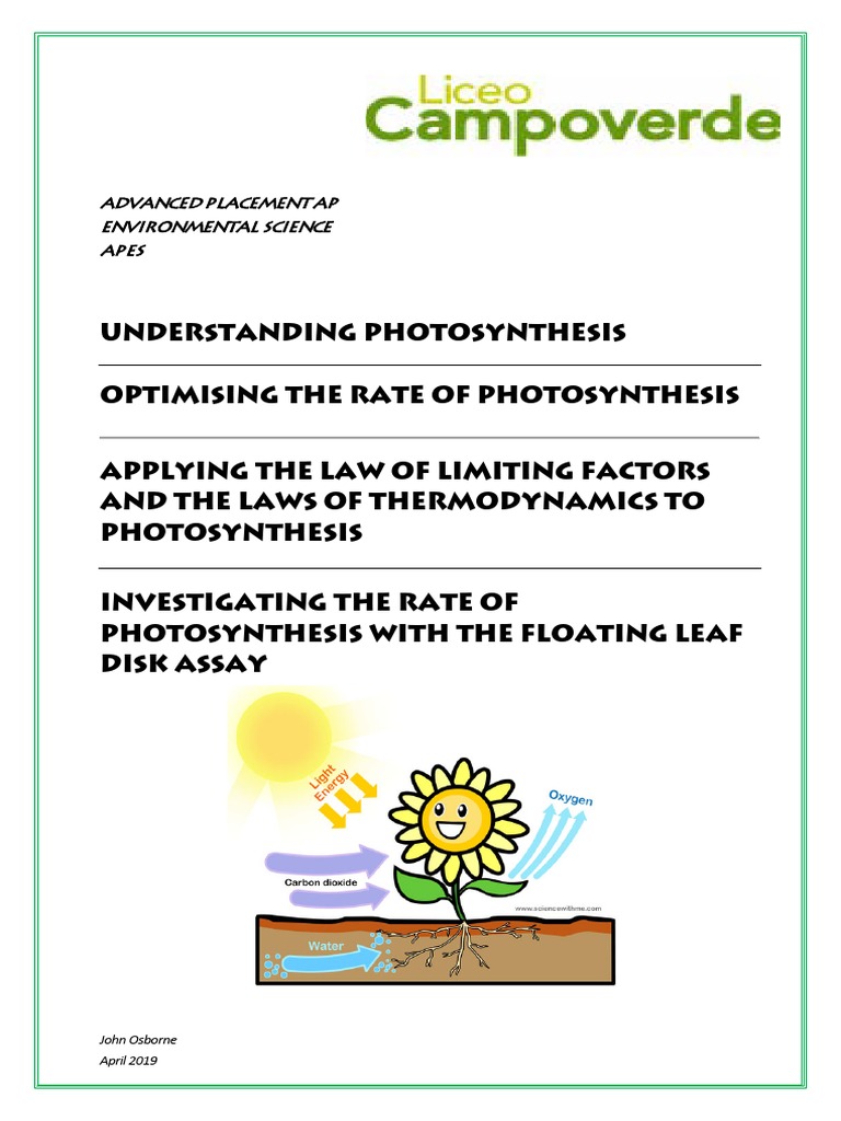Floating Leaf Disk Assay For Apes Final 2019 April | PDF ...