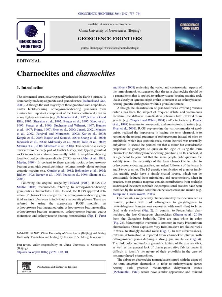 Charnockite and Charnockites | PDF | Granite | Igneous Rock
