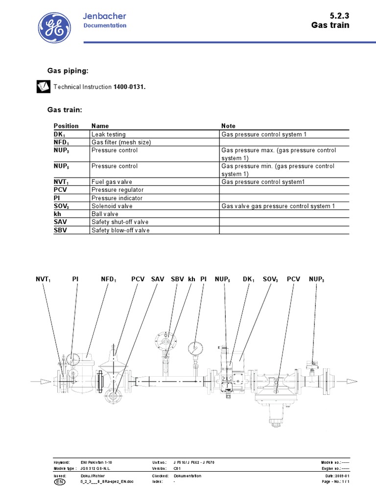 Gas Train Drawing | PDF