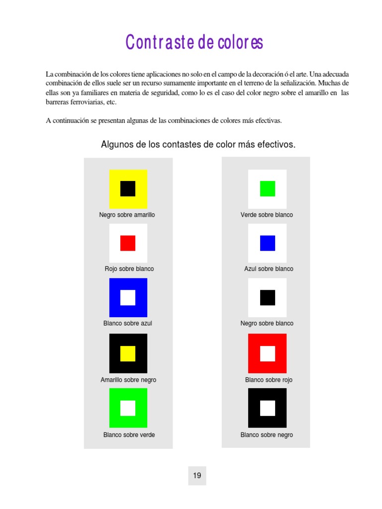 Contraste Colores | PDF