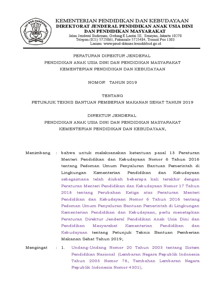 Draft-Juknis Pemberian Makanan Sehat Rev 11022019-View Eko 120219 | PDF
