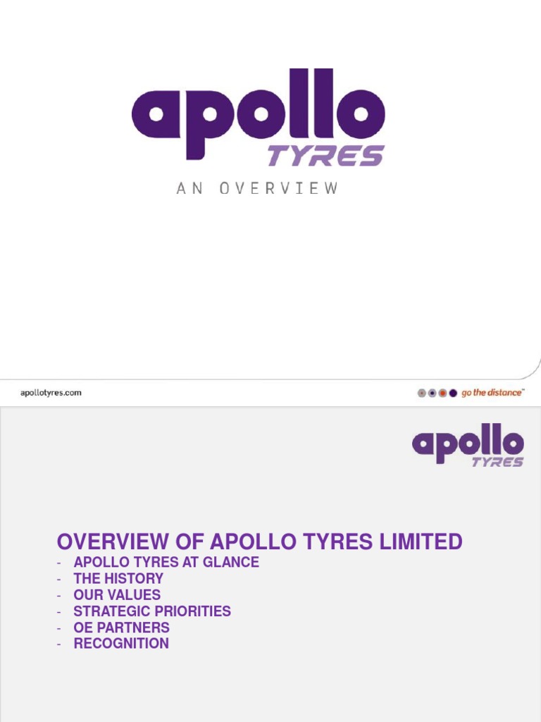 Apollo Tyres Overview: History, Values, and Strategic Priorities | PDF ...