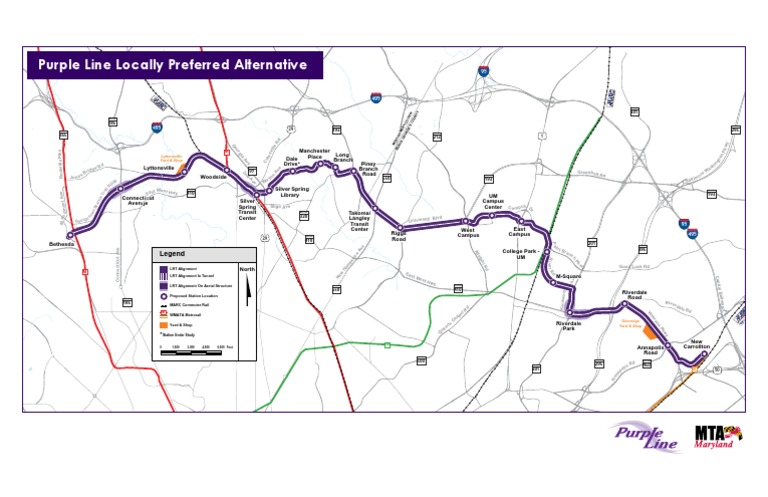 Proposed Purple Line Map | PDF