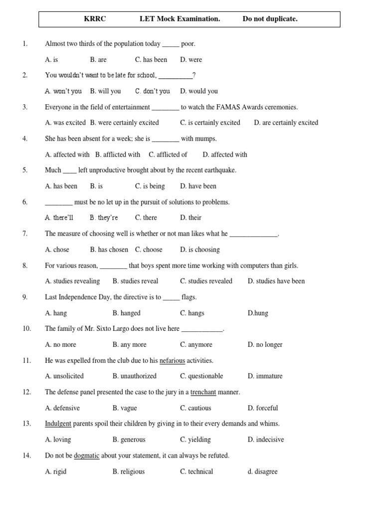 Set A Civil Service Questionnaire | PDF | Landfill | Water Pollution