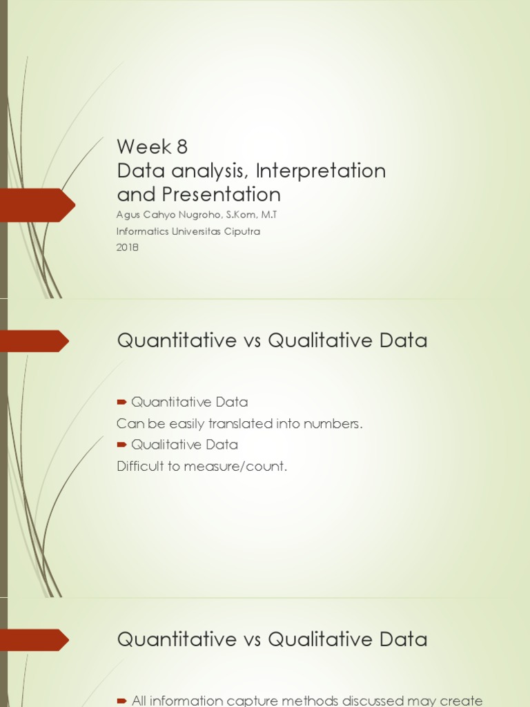 Week 8 Data Analysis, Interpretation and Presentation | Download Free ...
