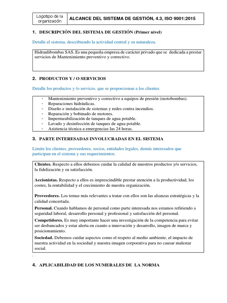 ANEXO 12. Guia Determinacion Del Alcance Del SGC | PDF | Calidad ...