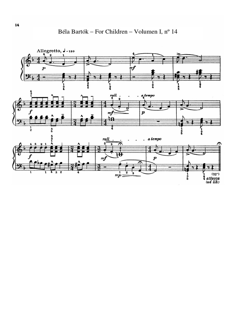 Bartok For Children | PDF