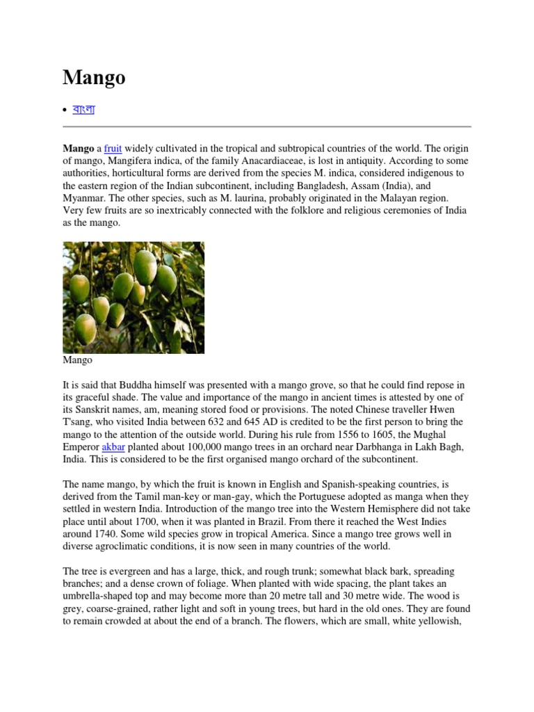 Mango | PDF | Mango | Trees