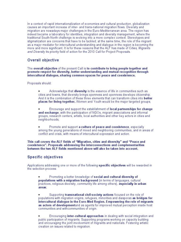ALF Call For Proposals | PDF | Cross Cultural Communication ...