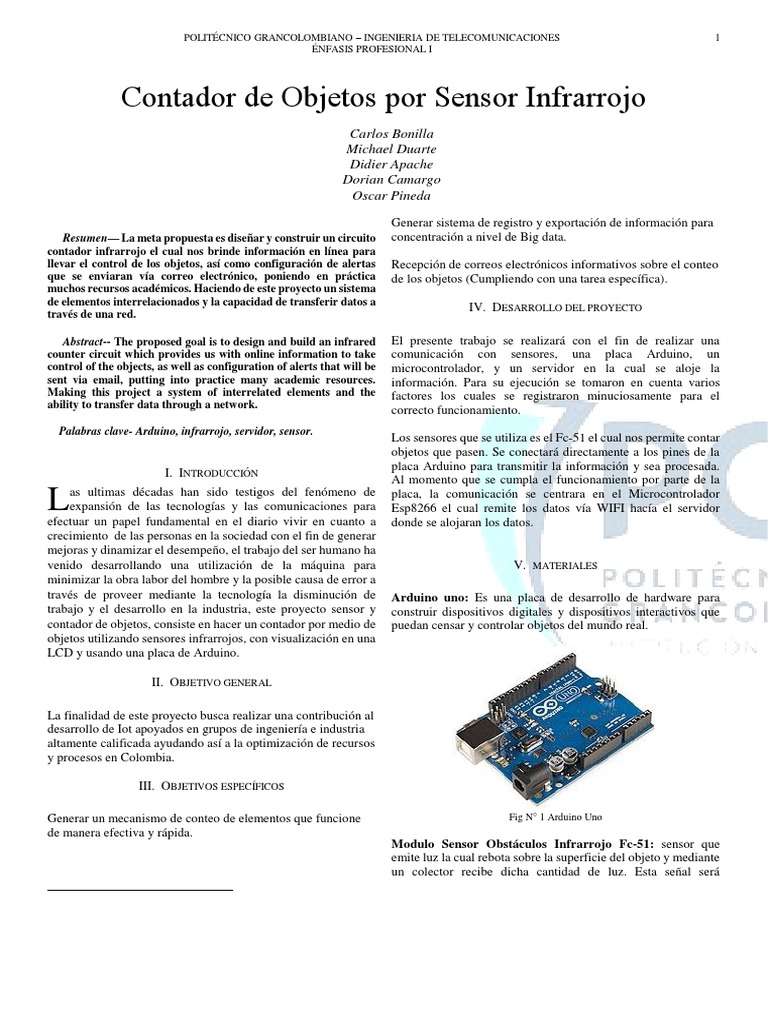 Informe Final IoT | PDF | Arduino | Internet de las Cosas