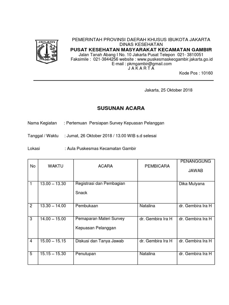 Susunan Acara KPI | PDF