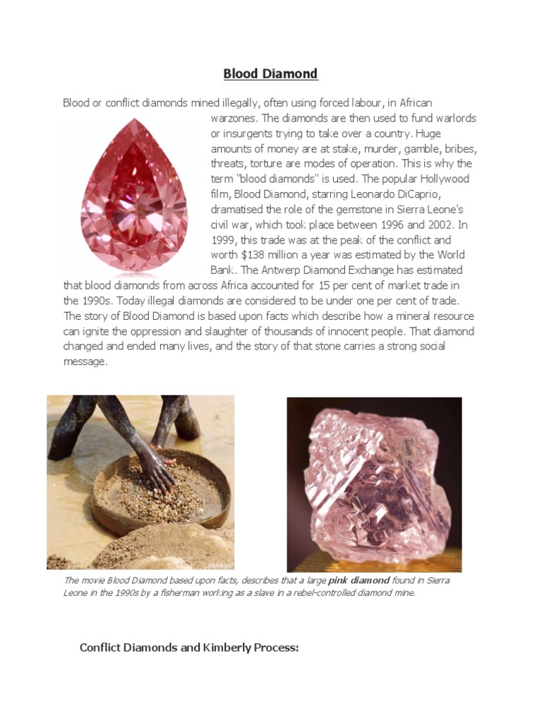 Blood Diamond: Conflict Diamonds and Kimberly Process | PDF | Diamond ...