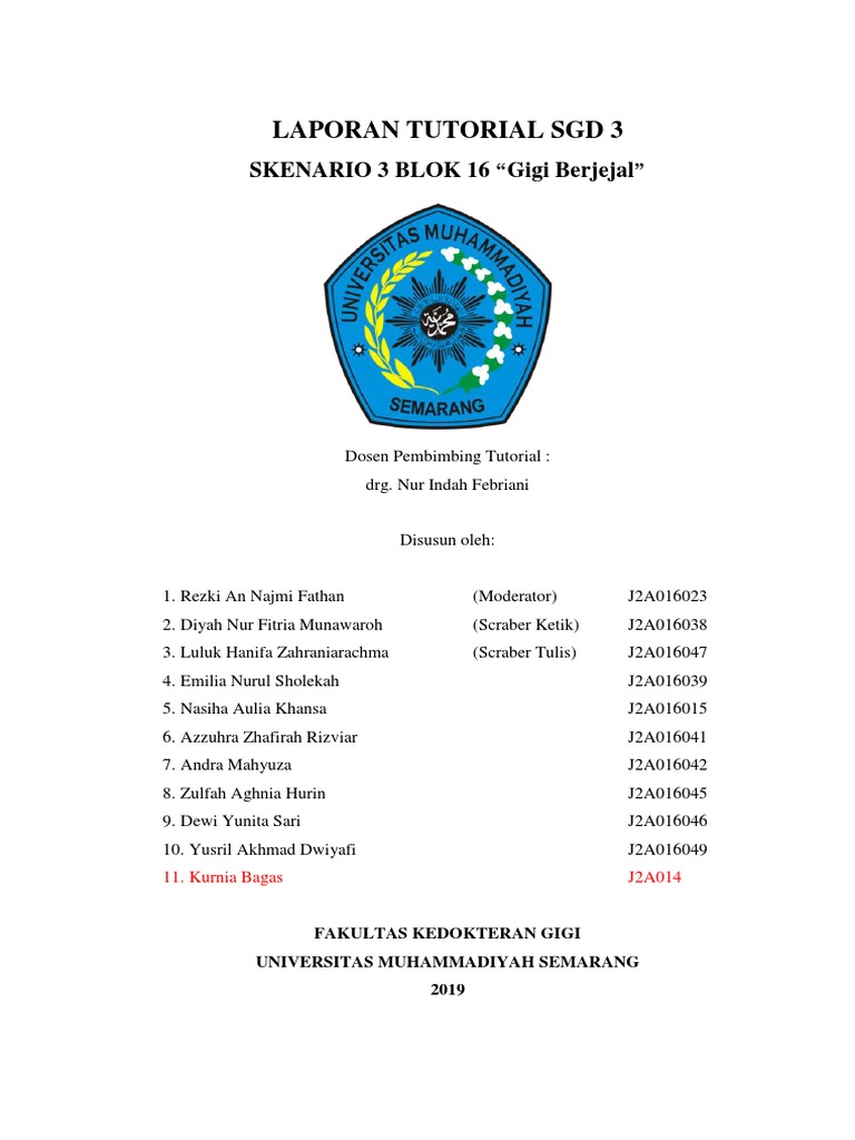 Laporan Tutorial SK3 Blok 16 | PDF | Kesehatan Holistik