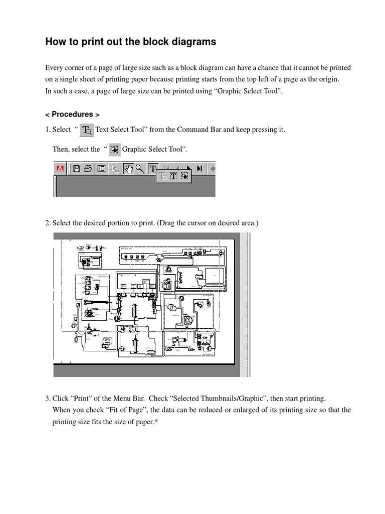 How to Print Large Block Diagrams by Selecting Specific Areas for ...