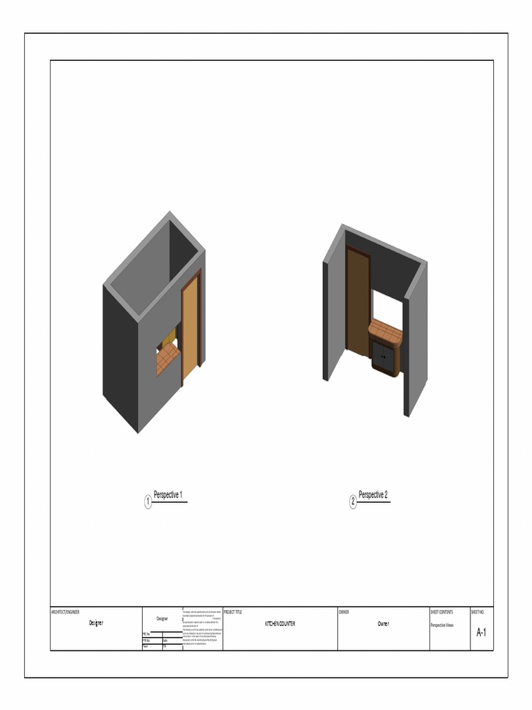 Kitchen Counter 2nd FLR (Shop Drawing) - Perspective | PDF | Art Media ...
