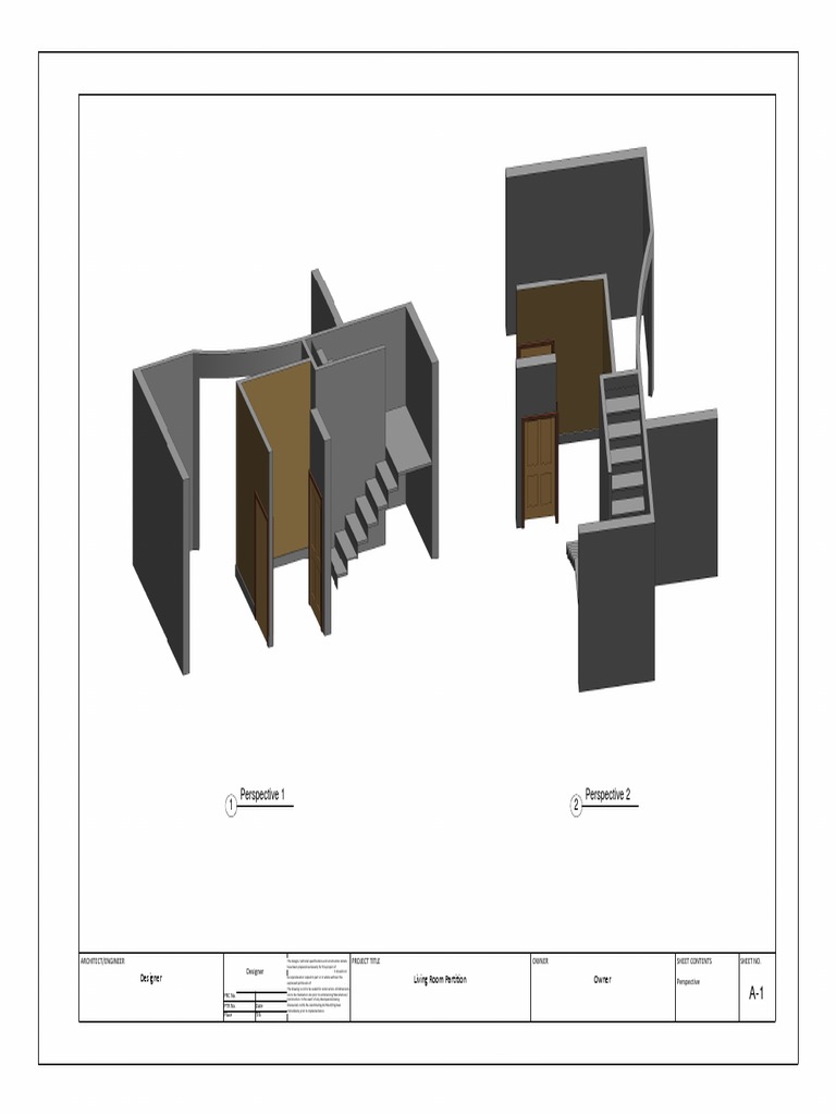 Living Room Partition (Shop Drawing) - Perspective PDF | PDF
