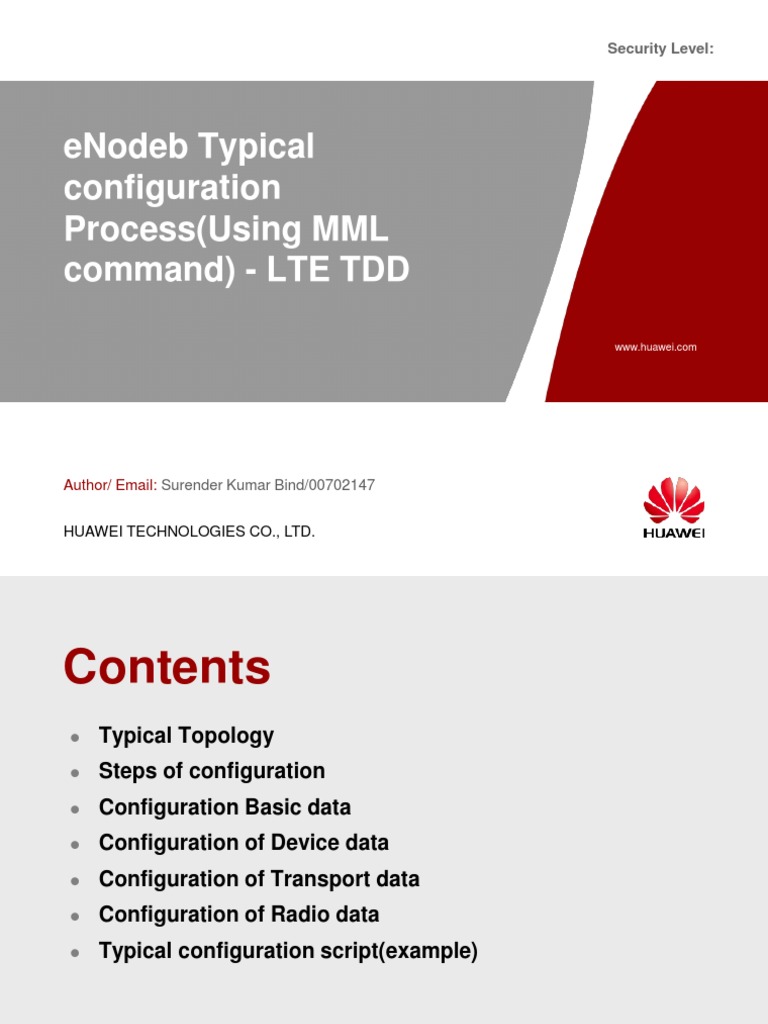 Enodeb Typical Configuration Process (Using MML Command) | PDF | Lte ...